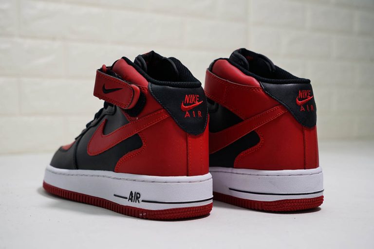 Nike Air Force 1 AF-1 Mid Bred -Black Red
